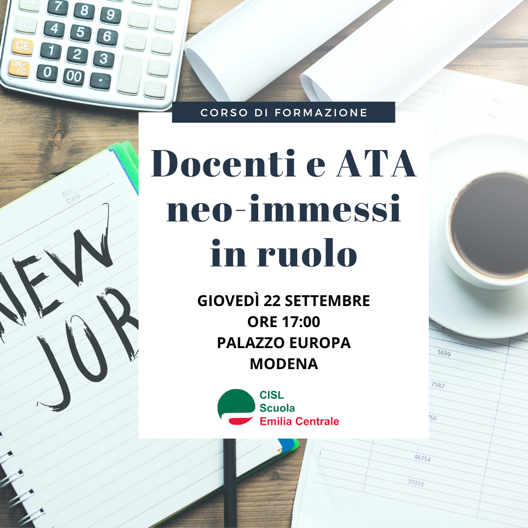 INCONTRO DI FORMAZIONE PER DOCENTI E ATA NEO-ASSUNTI